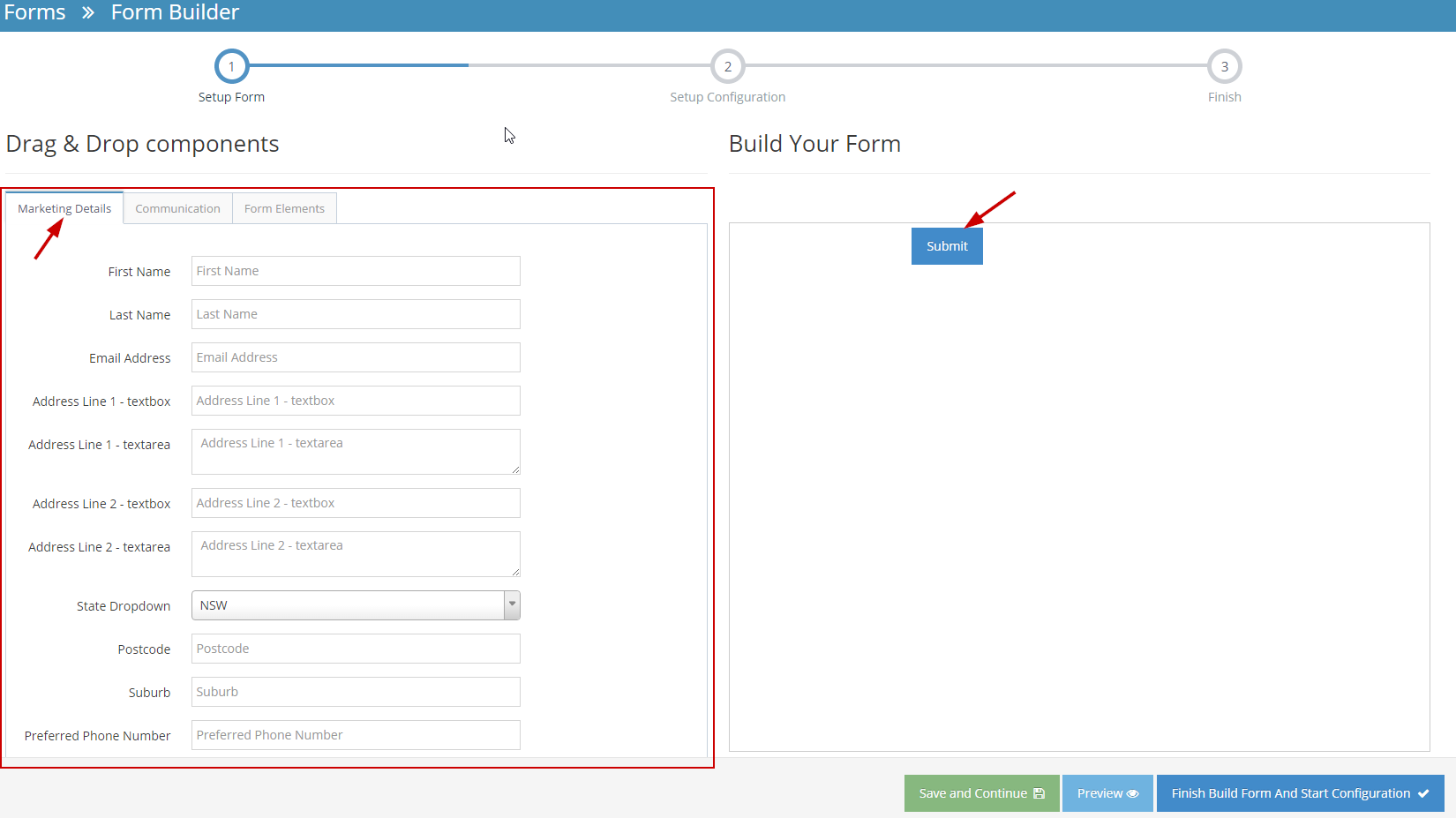 WebEd User Guide - Using Common Form Fields - Marketing Details